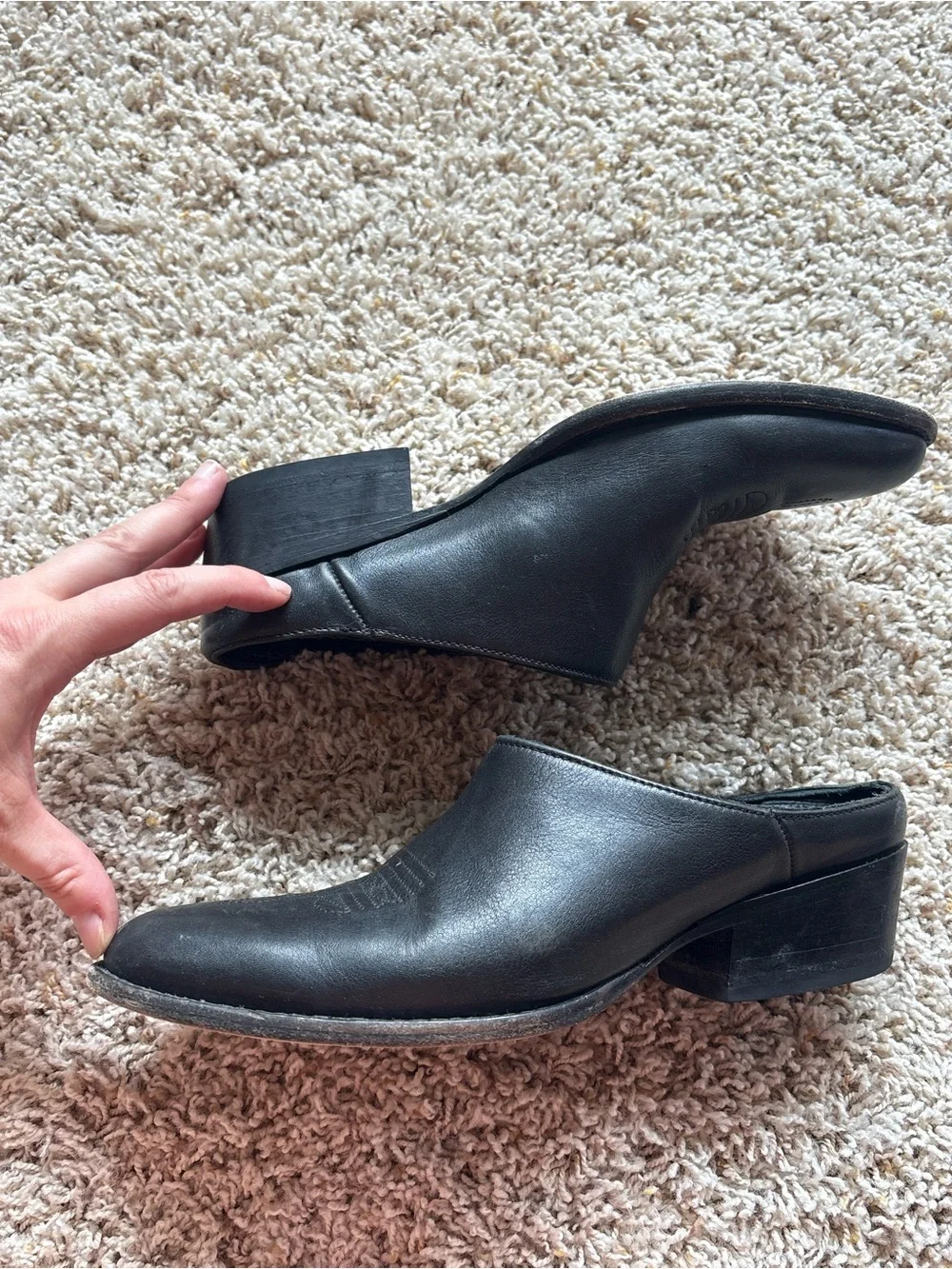 Tecovas | Shoes | Tecovas The Sophie Black Leather Western Mules 8 ...